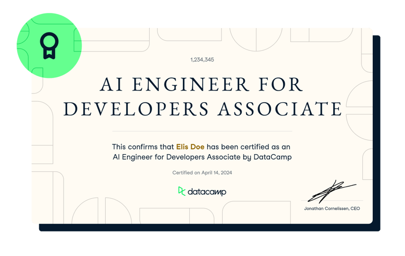 AI Engineer for Developers Associate Certification | DataCamp