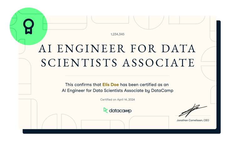AI Engineer for Data Scientists Associate Certification | DataCamp