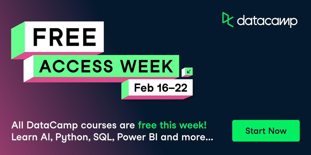 DataCamp Premium is free for an entire week | DataCamp