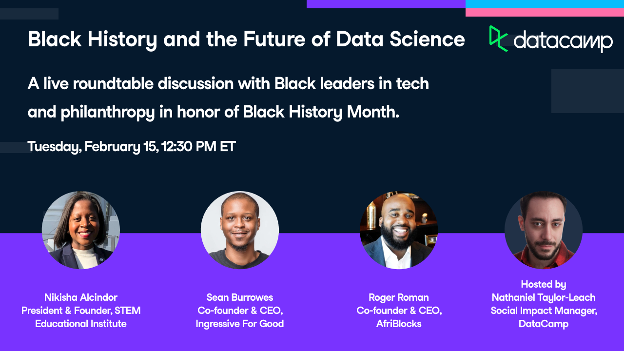 Mesa redonda: História dos negros e o futuro da ciência de dados | DataCamp