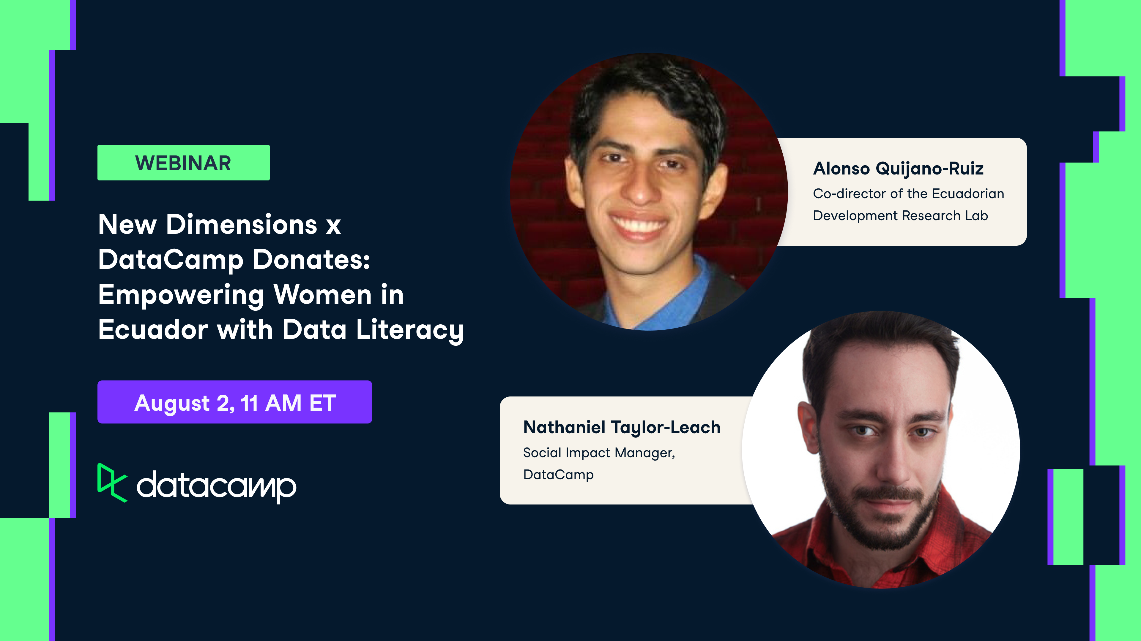 New Dimensions x DataCamp Donates: Empowering Women in Ecuador with ...