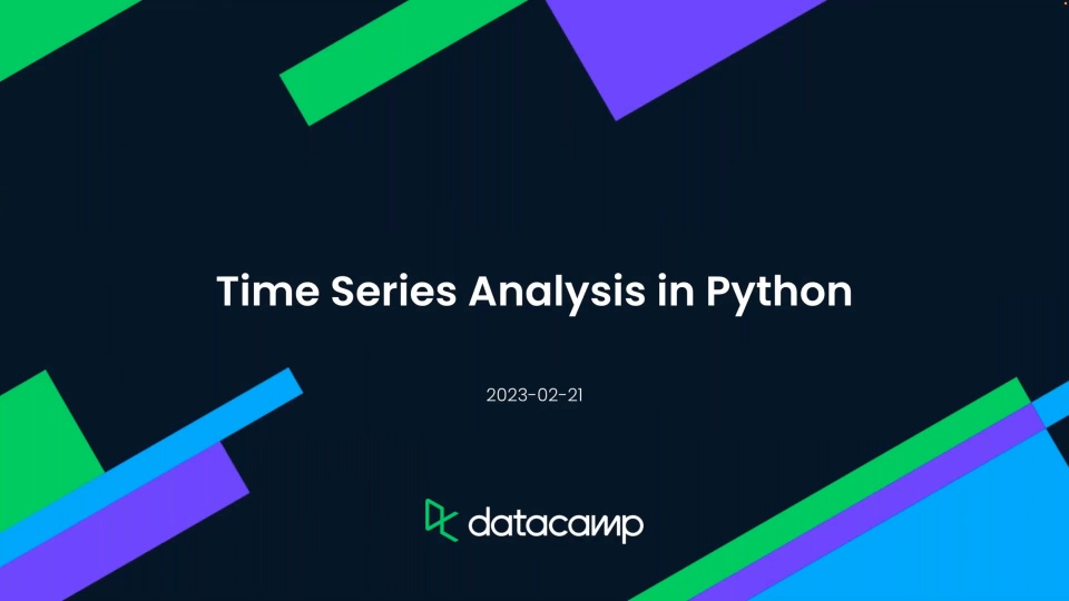 Time Series Analysis In Python Datacamp