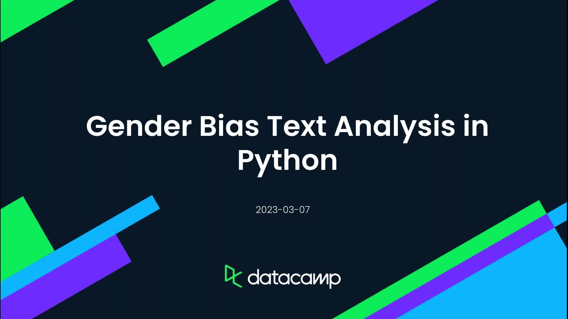 Gender Bias Text Analysis in Python | DataCamp Gender Bias Text Analysis in Python | DataCamp