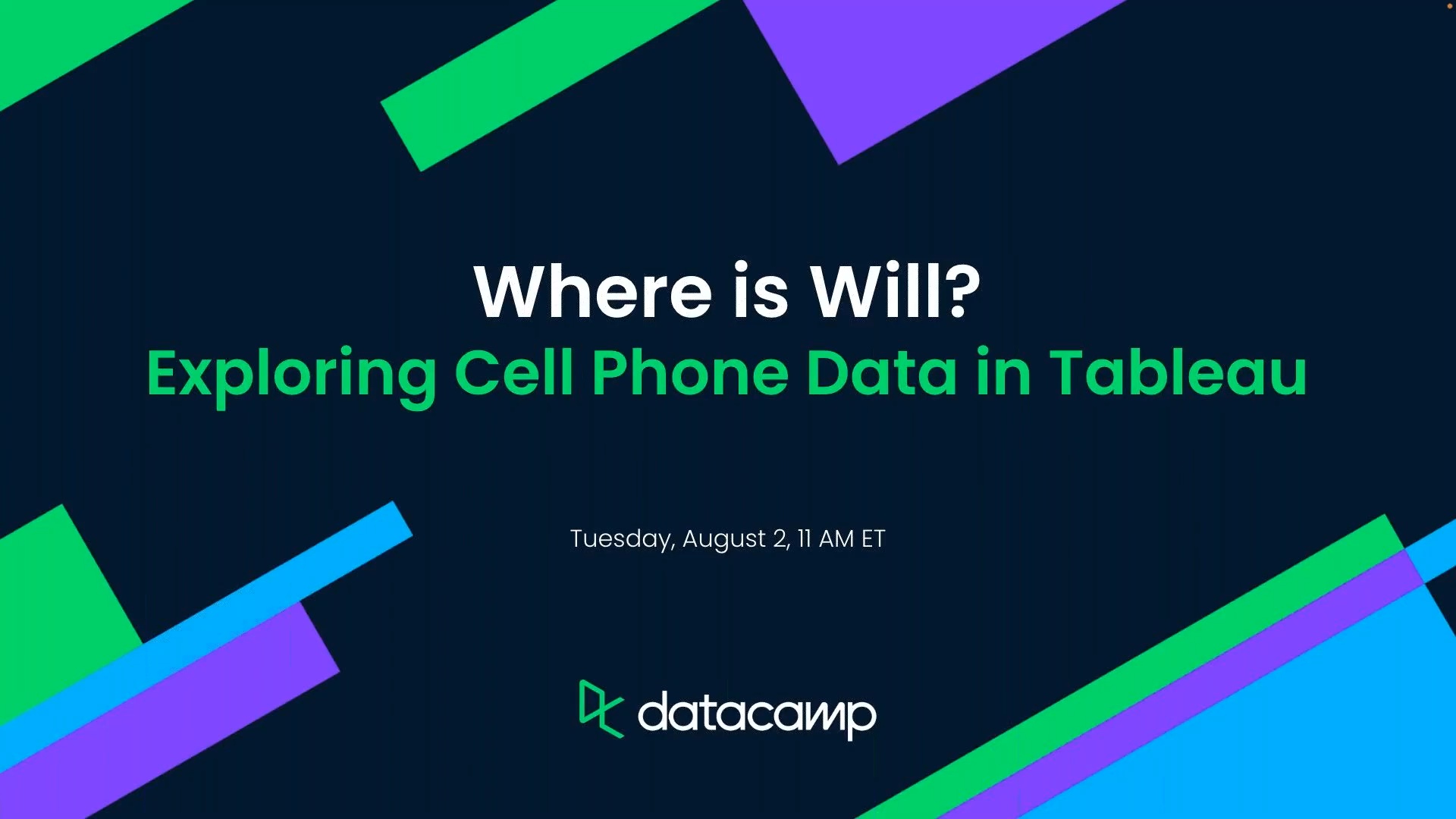 Live Training: Where is Will? Exploring Cell Phone Data in Tableau ...