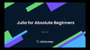 Julia Programming Tutorial For Beginners | DataCamp